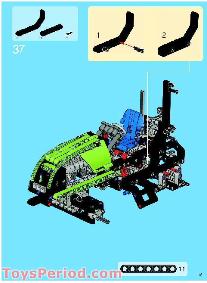 LEGO 8284-2 Tractor / Dune Buggy Set Parts Inventory and Instructions ...