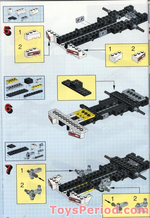 LEGO 8286 3-in-1 Car Instructions and Parts List