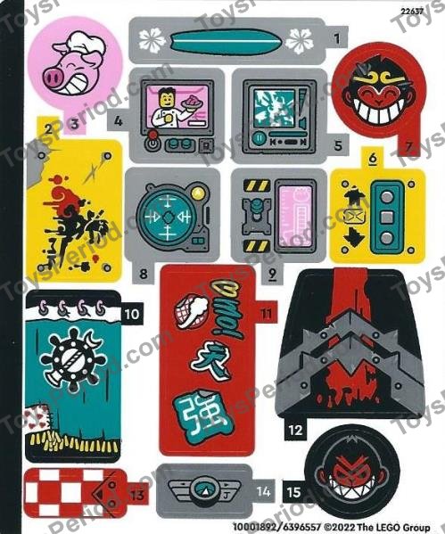 LEGO Sets with Part 80038stk01 Sticker Sheet for Set 80038, Sheet 1 ...