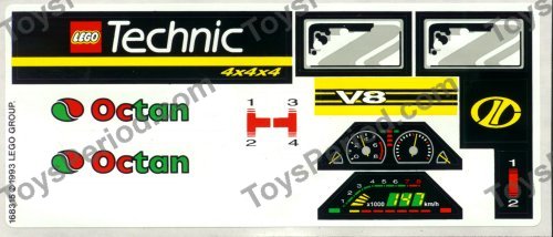 LEGO Sets with Part 8880stk01 Sticker Sheet for Set 8880 - (168315)