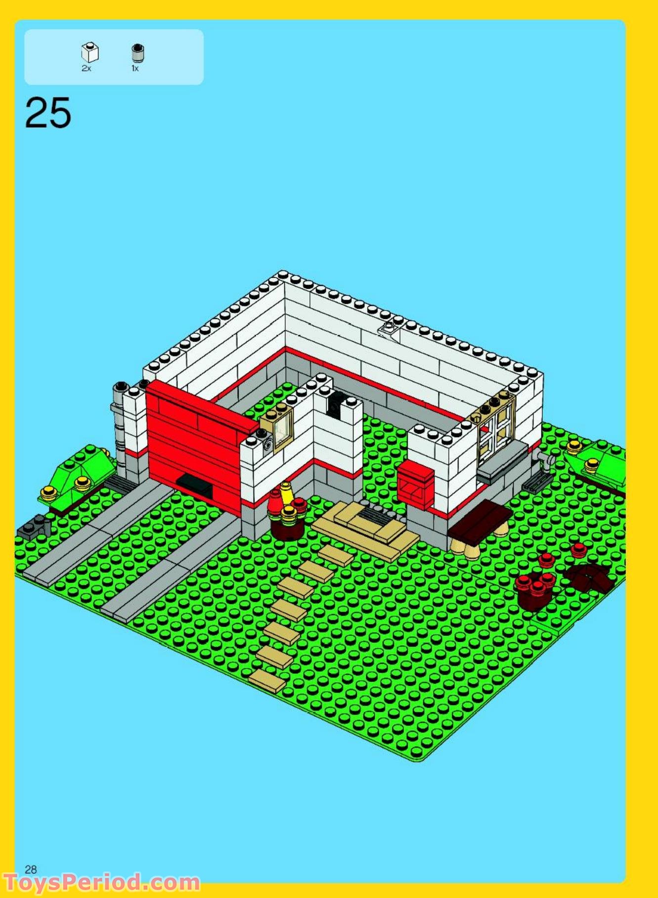 LEGO 5891 Apple Tree House Instructions and Parts List