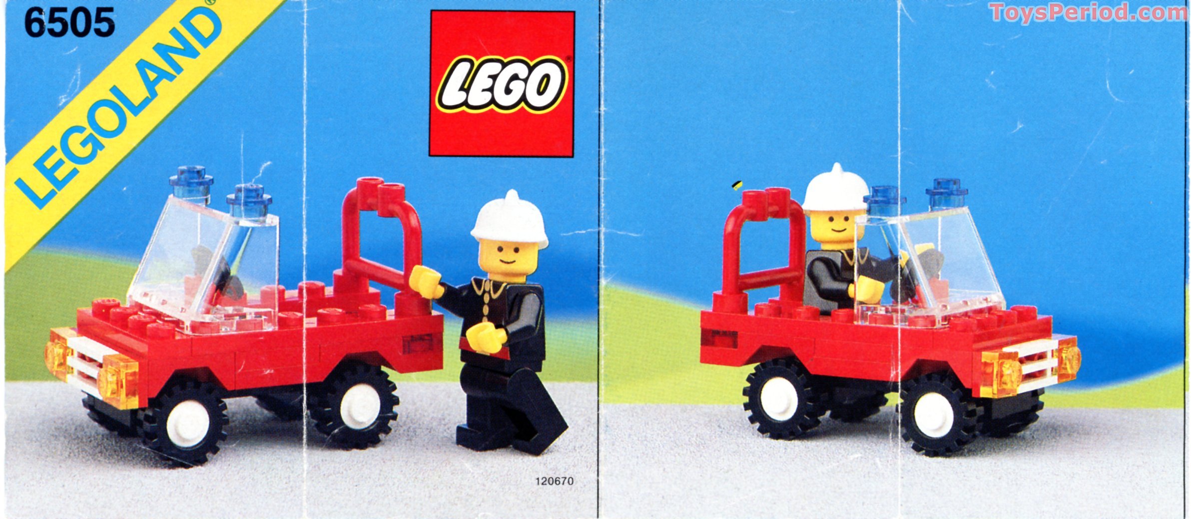 LEGO 6505 Fire Chief's Car Instructions and Parts List