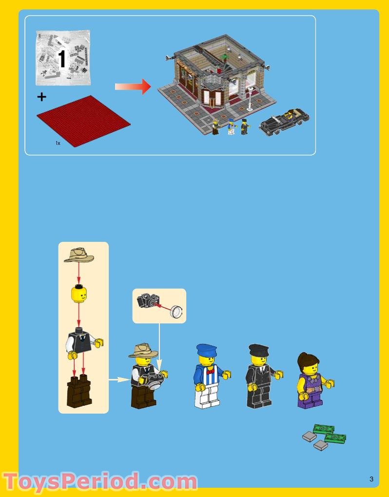 LEGO 10232 Palace Cinema Instructions and Parts List