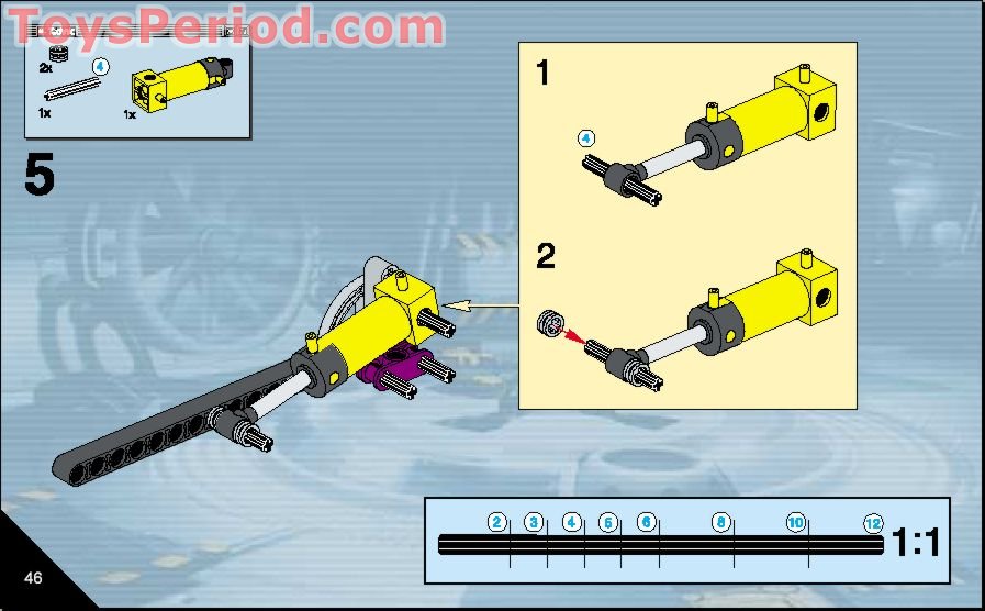 LEGO 5218 Pneumatic Pack Instructions and Parts List