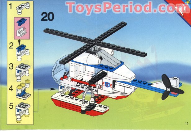 LEGO 6342 Beach Rescue Chopper Instructions and Parts List