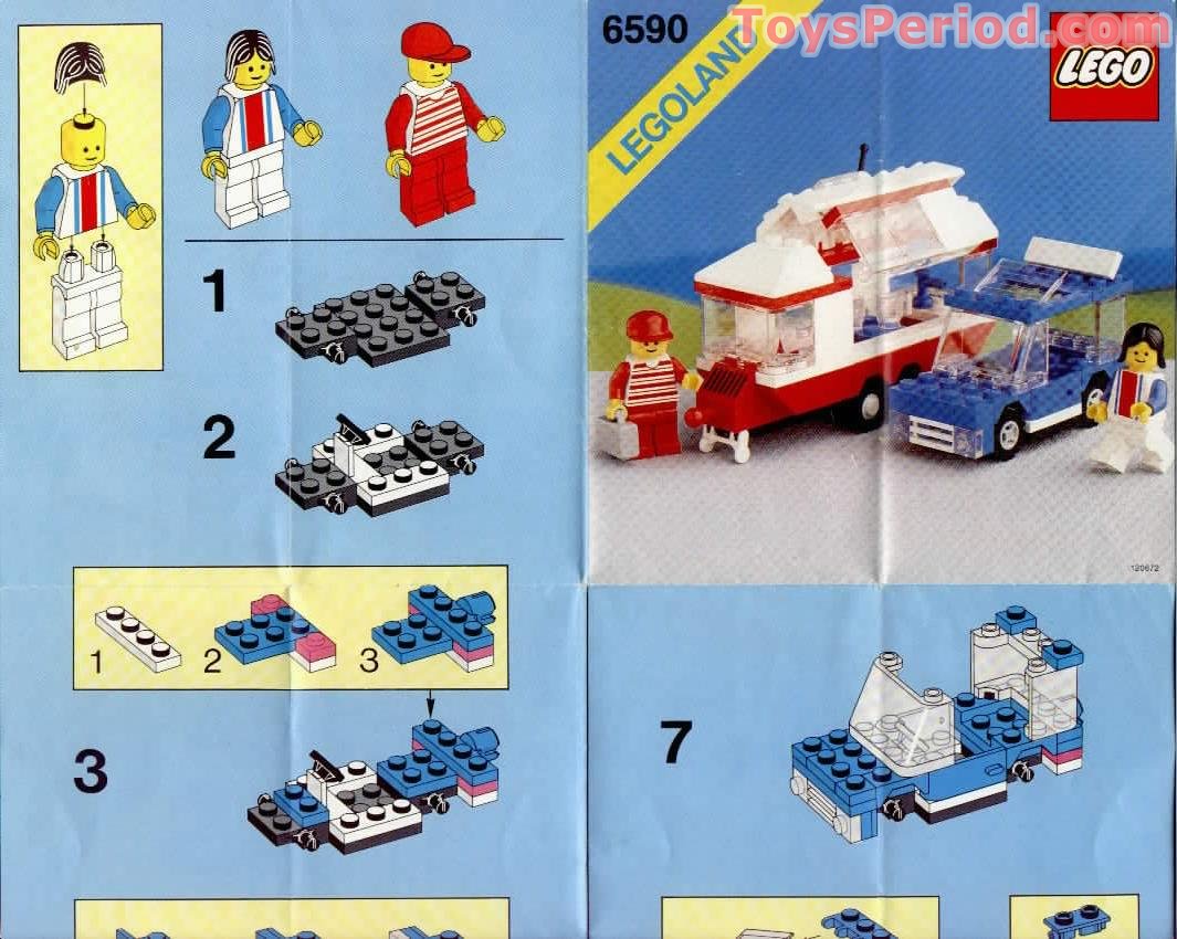 LEGO 6590 Vacation Camper Instructions and Parts List