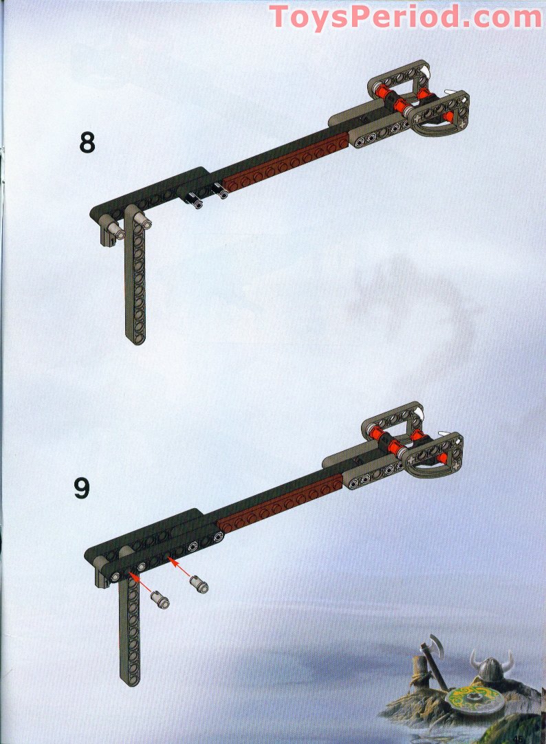 LEGO 7021 Viking Double Catapult Versus Armored Ofnir Dragon ...