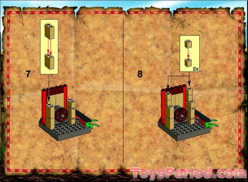 LEGO 7419 Dragon Fortress Instructions and Parts List