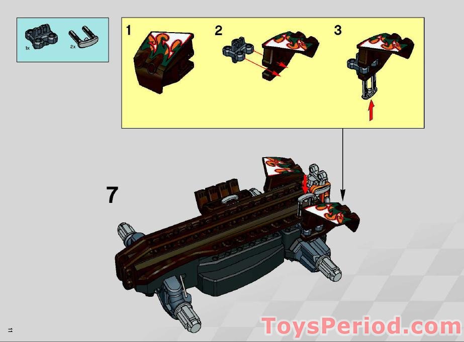 LEGO 8676 Sunset Cruiser Instructions and Parts List