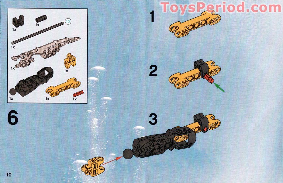 LEGO 8912 Toa Mahri Hewkii Instructions and Parts List