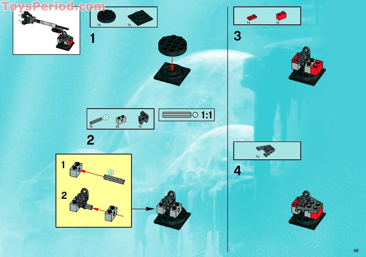 LEGO 8927 Toa Terrain Crawler Instructions and Parts List