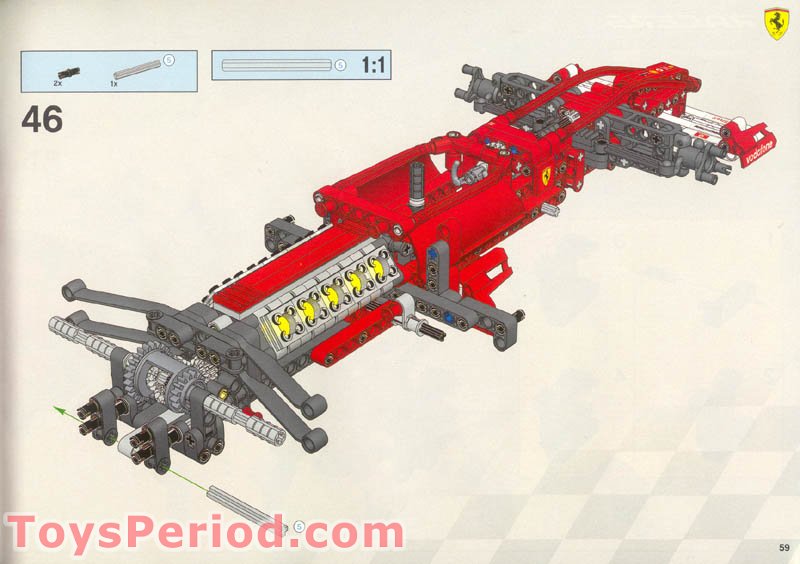 LEGO 8386 Ferrari F1 Racer 1:10 Instructions and Parts List