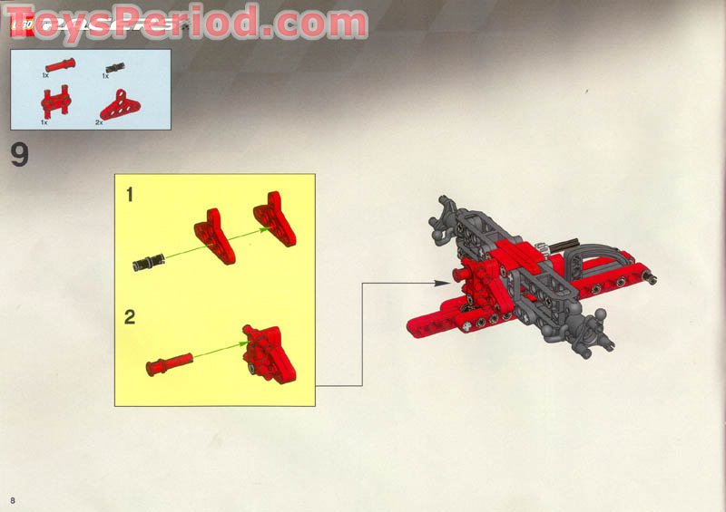LEGO 8386 Ferrari F1 Racer 1:10 Instructions and Parts List