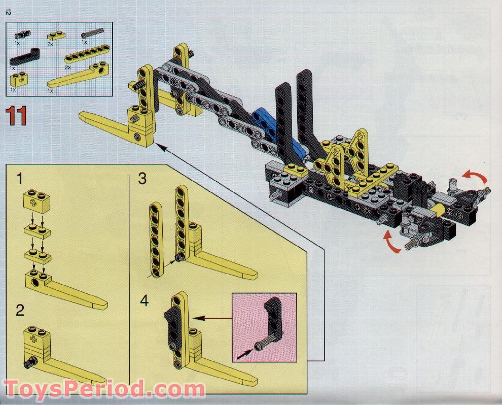 LEGO 8463 Forklift Truck Instructions and Parts List