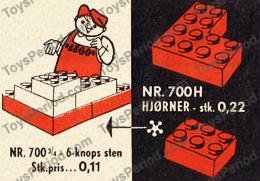 LEGO 700.3.4 Individual 2x3 Bricks Set Parts List