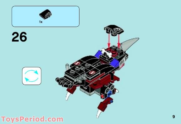 LEGO 70000 Razcal's Glider Instructions and Parts List