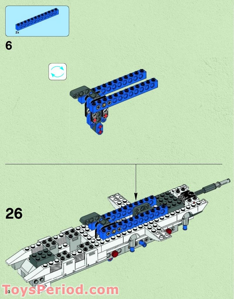 LEGO 75021 Republic Gunship Instructions and Parts List