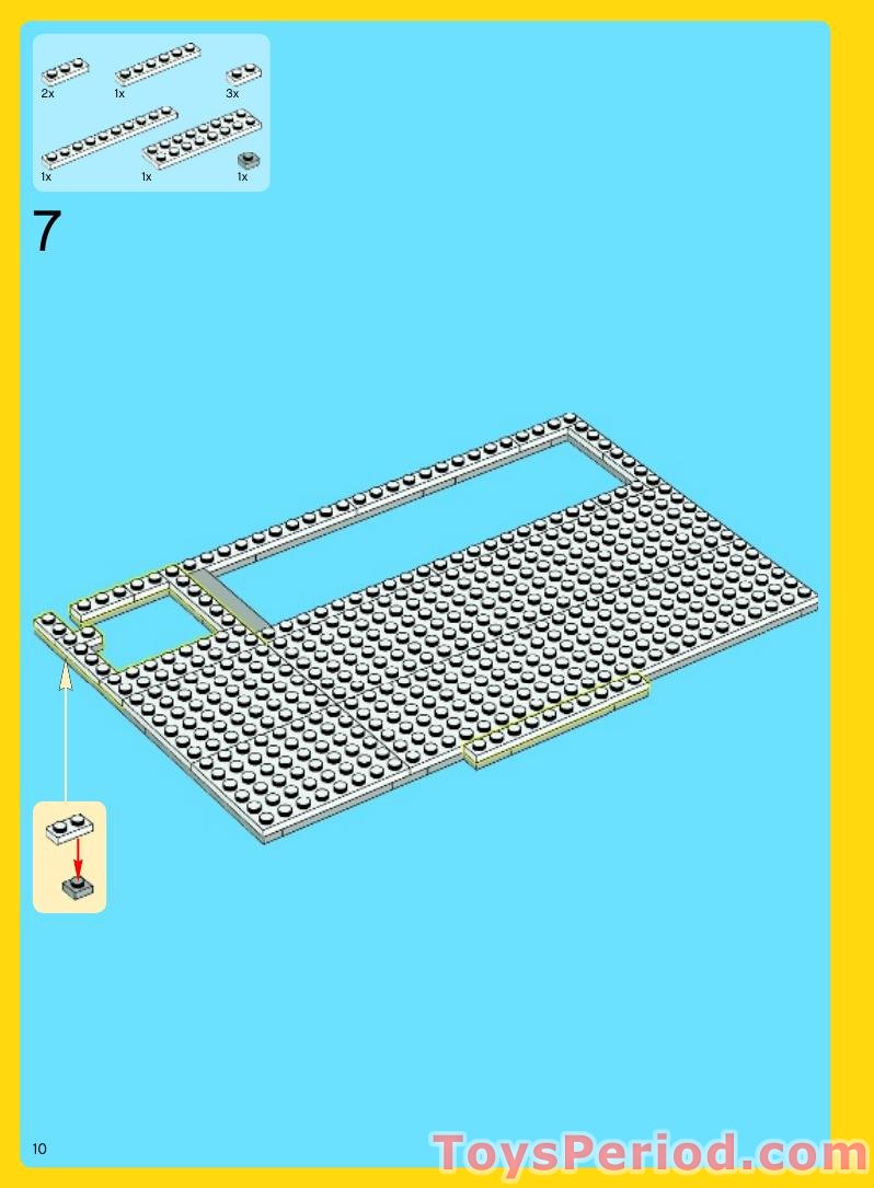 LEGO 10224 Town Hall Instructions and Parts List