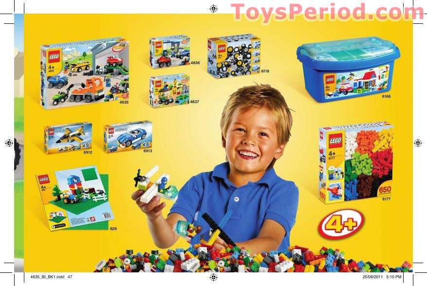 LEGO 4635 Fun with Vehicles Instructions and Parts List