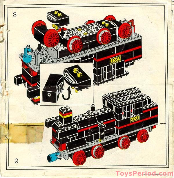 LEGO 720-2 Train with 12 Volt Electric Motor Instructions and Parts List