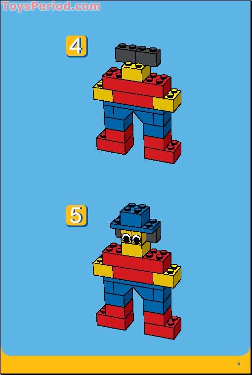 LEGO 4105-3 487 Piece Red Bucket Instructions and Parts List