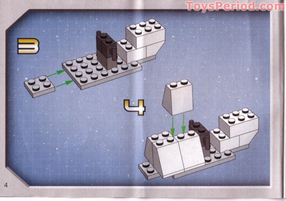 LEGO 4490 Mini Republic Gunship Instructions and Parts List