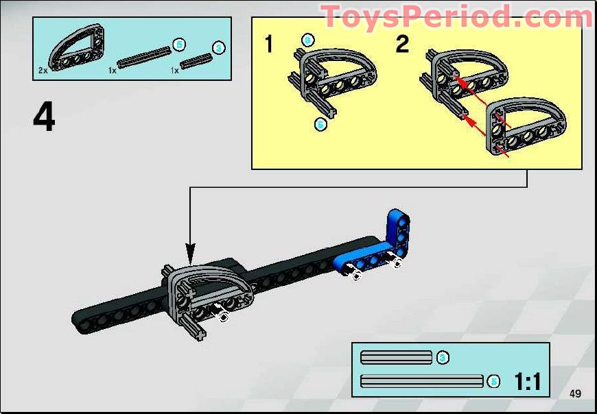 LEGO 8645 Muscle Slammer Bike Instructions and Parts List