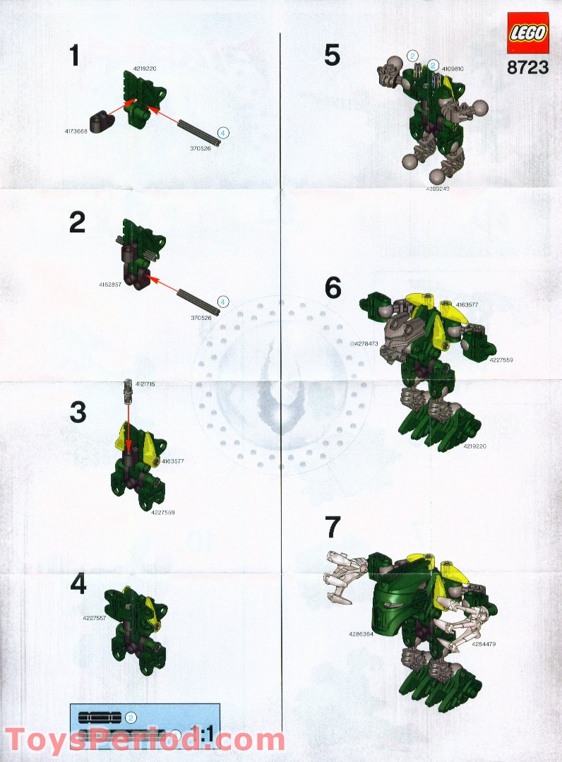 LEGO 8723 Piruk Instructions and Parts List