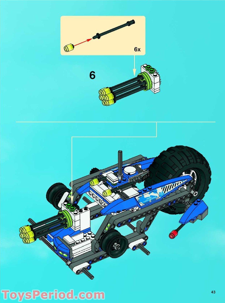 LEGO 8118 Hybrid Rescue Tank Instructions and Parts List