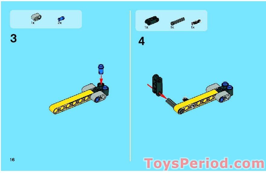 LEGO 8259 Mini Bulldozer Instructions and Parts List