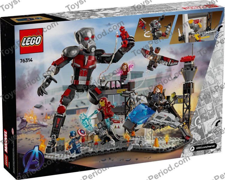 LEGO 76314 Captain America: Civil War Battle Set Parts List