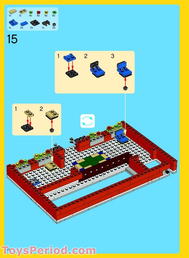 LEGO 10224 Town Hall Instructions and Parts List