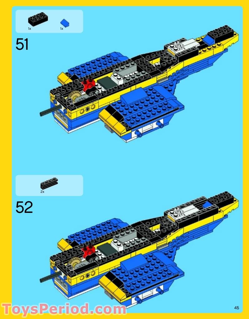 LEGO 31011 Aviation Adventures Instructions and Parts List