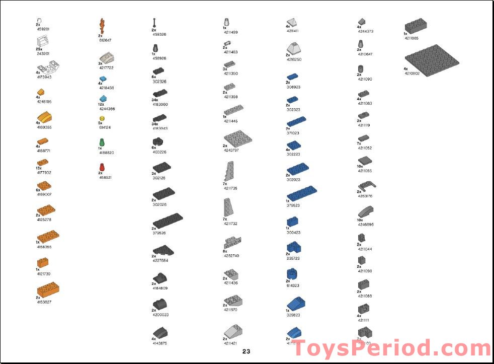 LEGO 5525 Amusement Park Instructions and Parts List