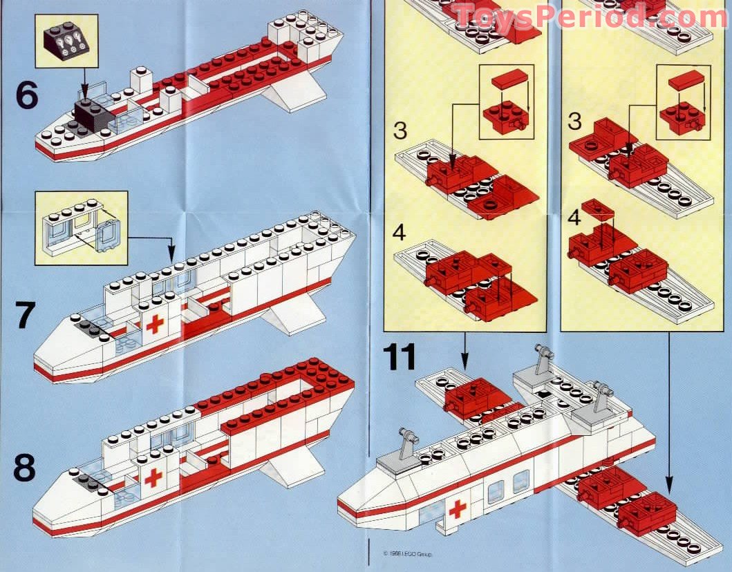 LEGO 6356 Med-Star Rescue Plane Instructions and Parts List
