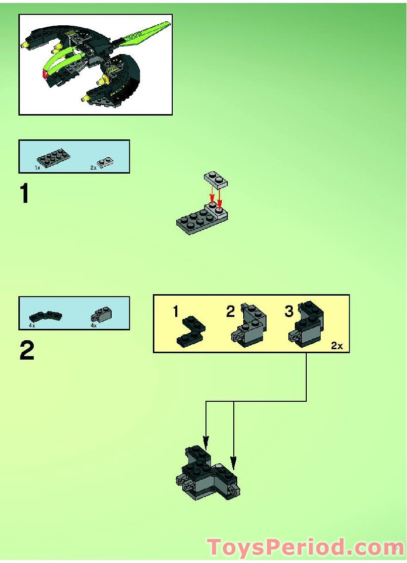 LEGO 7690 MB-01 Eagle Command Base Instructions and Parts List