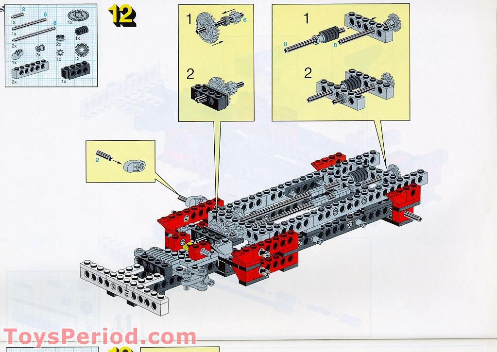 LEGO 8872 Forklift Transporter Instructions and Parts List