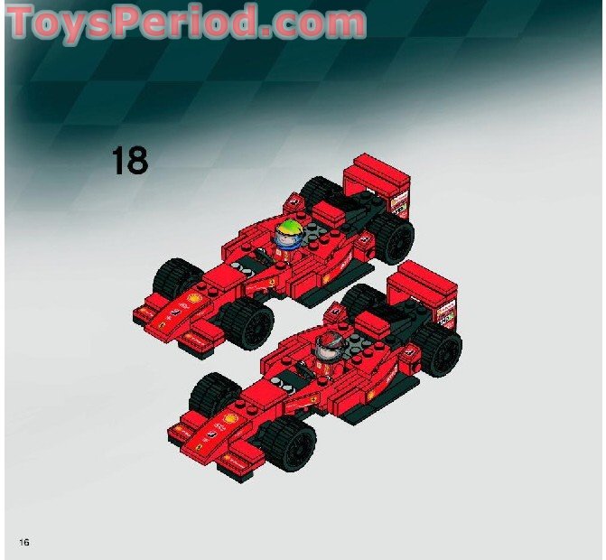 LEGO 8168 Ferrari Victory Instructions and Parts List
