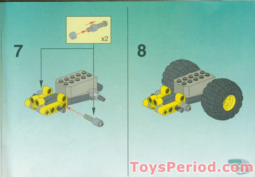 LEGO 8240 Slammer Stunt Bike Instructions and Parts List