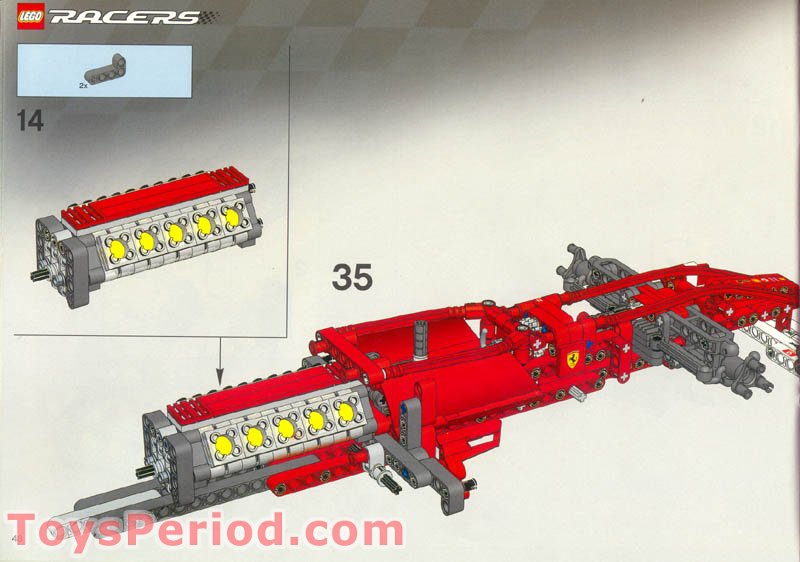 LEGO 8386 Ferrari F1 Racer 1:10 Instructions and Parts List