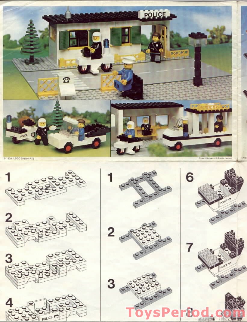 LEGO 588 Police Headquarters Instructions and Parts List