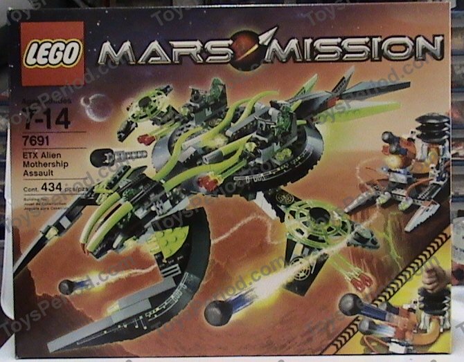 LEGO 7691 ETX Alien Mothership Assault Instructions and Parts List
