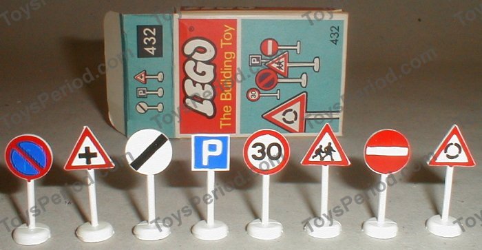 LEGO 432 Eight Road Signs Set Parts List