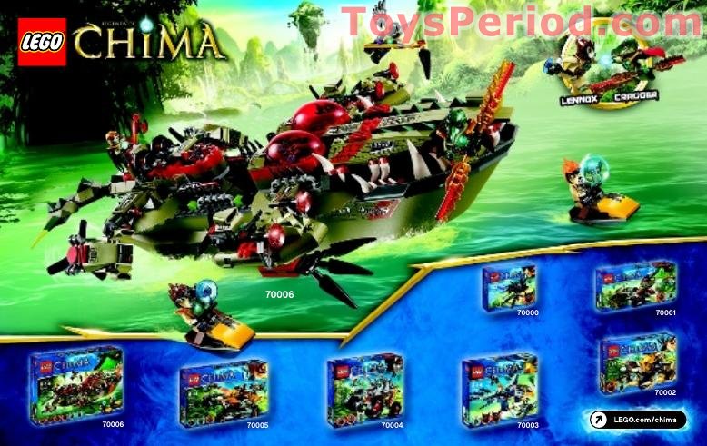 LEGO 70001 Crawley's Claw Ripper Instructions and Parts List