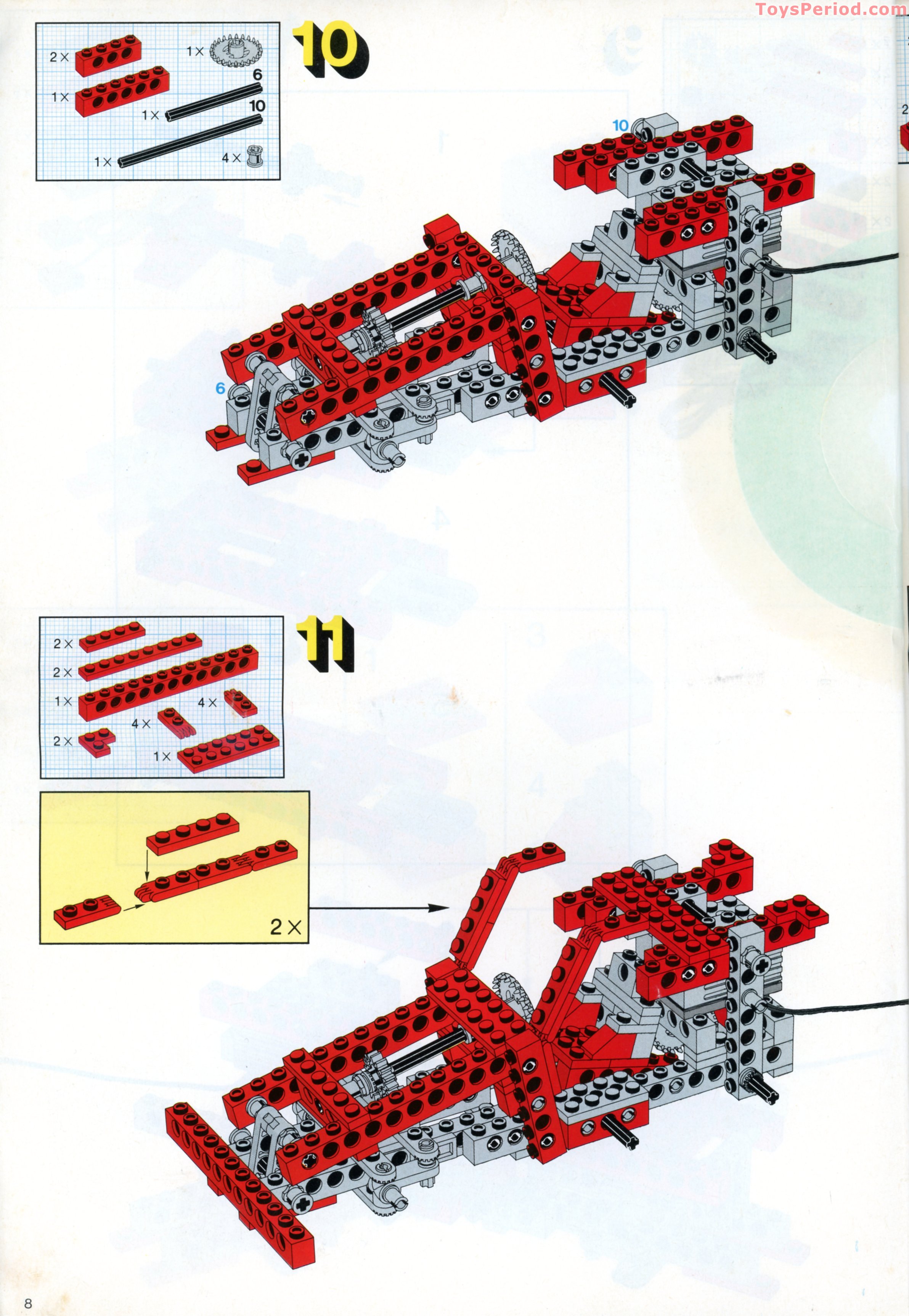 LEGO 8064 Motorized Universal Building Set, 9v Instructions and Parts List