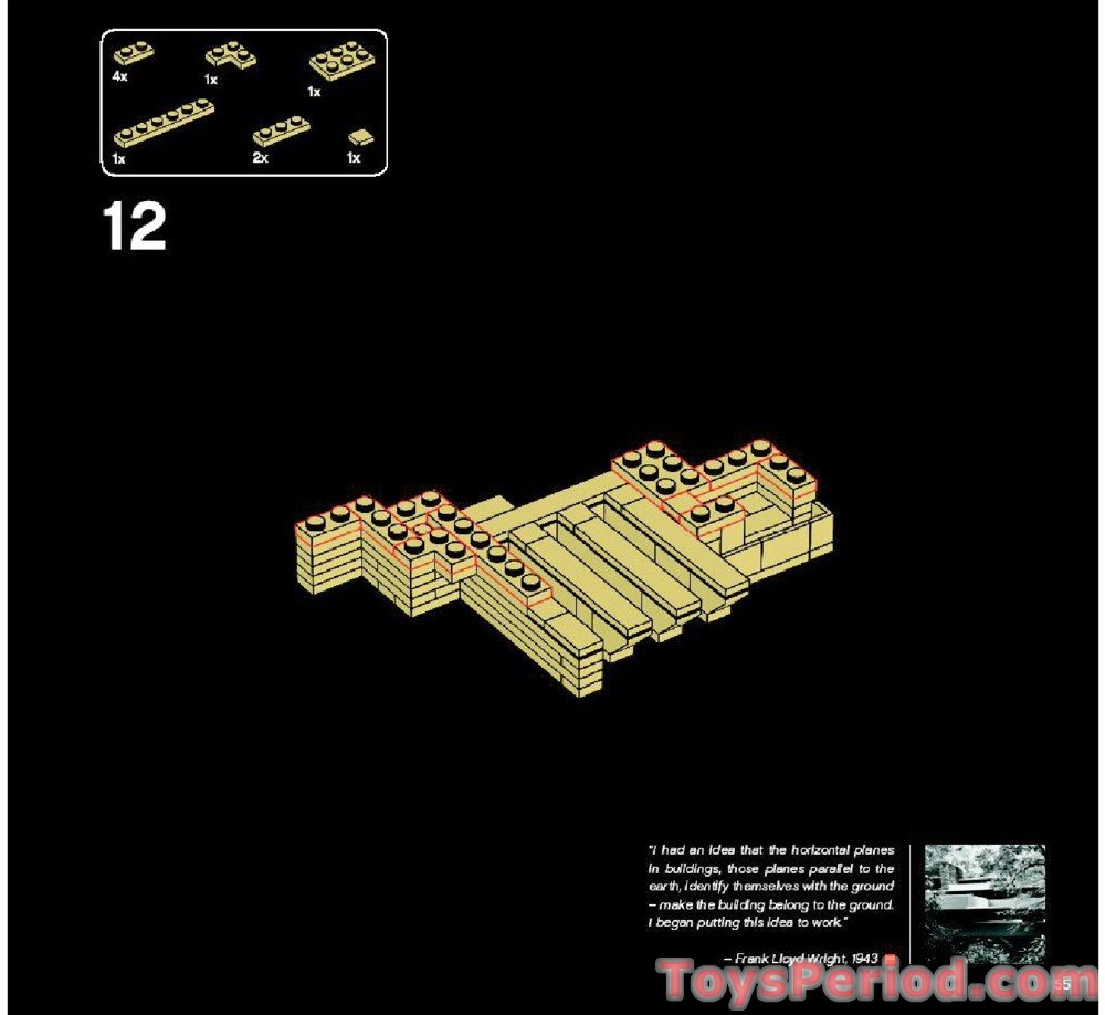 LEGO 21005 Fallingwater Instructions and Parts List
