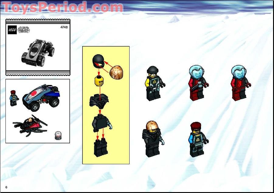 LEGO 4748 Ogel's Mountain Fortress Instructions and Parts List