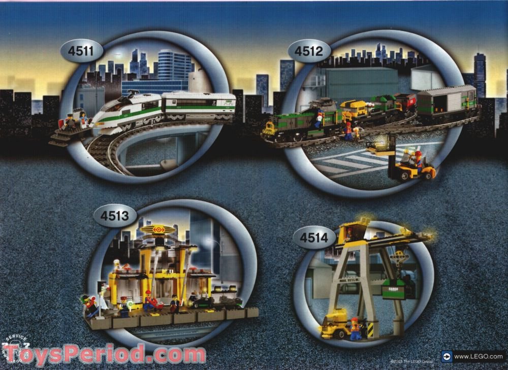 LEGO 4511 High Speed Train Instructions and Parts List