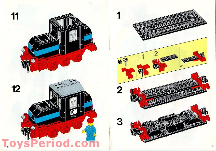 LEGO 7715 Push-Along Passenger Steam Train Instructions and Parts List