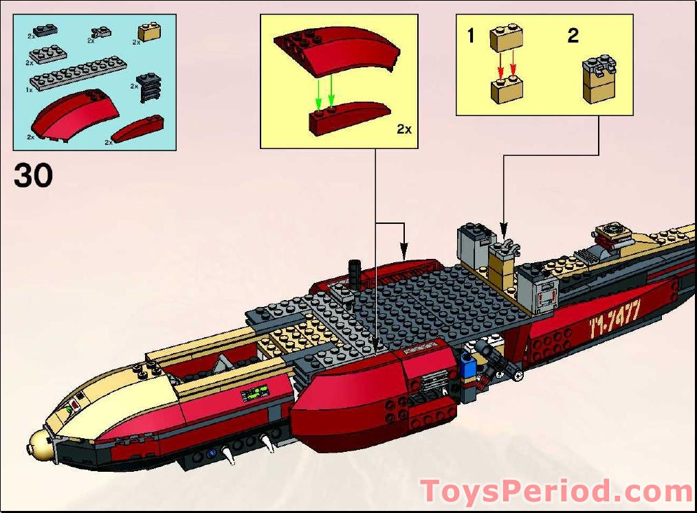 LEGO 7298 Dino Air Tracker Instructions and Parts List